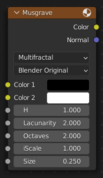 Вузол «Масгрейв» – Musgrave Node — Blender Manual